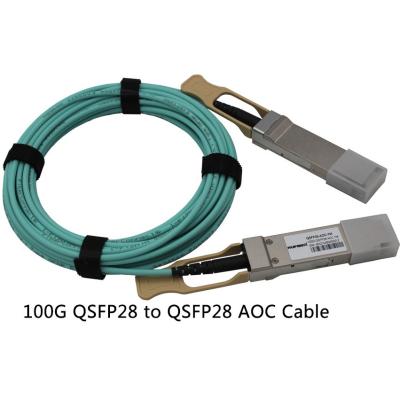 China 100G QSFP28 To QSFP28 Fiber Optical Cable AOC 100G , 1M Active Copper Cable for sale