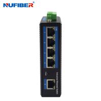 China 4 Port 10 / 100 / 1000base-Tx Industrial Ethernet Switch 1 Port 1000base-Fx for sale