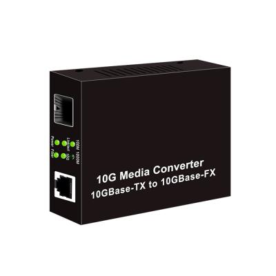China NUFIBER SFP+ To RJ45 Port 10Gbps Media Converter Ethernet To Fiber for sale