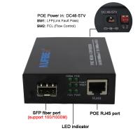 China SFP To UTP POE Fiber Media Converter POE Fiber To RJ45 Media Converter for sale