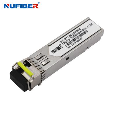 China Long Distance 120km SFP Optical Fiber Module Bidi LC 1.25g Sfp 1490 / 1550nm for sale