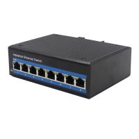 China 8x10 / 100M UTP Ethernet Port Industrial Ethernet Switch 24V Power Adapter for sale