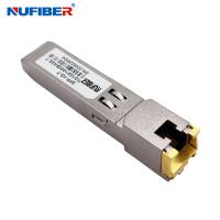 China 10 / 100 / 1000BASE-T Copper SFP Transceiver RJ45 100m Module for sale