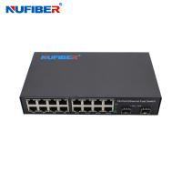 China DC12V Gigabit SFP Ethernet Switch 16x10/100/1000M to 2x1000M SFP UTP for sale