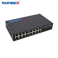 China DC12V Gigabit SFP Ethernet Switch 16x10/100/1000M to 2x1000M SFP UTP for sale