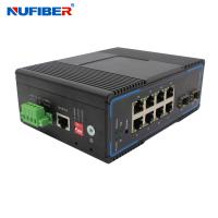 China Industrial Grade Managed Ethernet Switch 8 UTP 2 SFP Slot Din Rail Mount 24V for sale