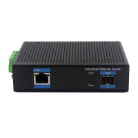 China SFP to RJ45 Unmanaged Industrial Switch 48V POE Media Converter for sale