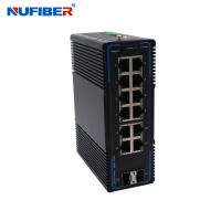 China Layer 2 Industrial Managed SFP Switch 2x1000M SFP Port To 12x10/100/1000M UTP Port for sale