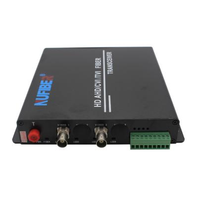 China HD AHD / TVI / CVI 1080P Fiber Video Converter 2Ch 2MP Simplex SM 1310 / 1550nm FC for sale