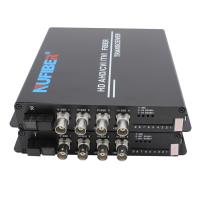 China 1080P Fiber Video Converter 4 channel Single Fiber SM 1310 / 1550nm FC For CCTV for sale