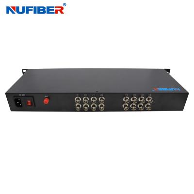 China CCTV 16CH HD 1080P Optical Video Converter Single Fiber Single Mode 1310 / 1550nm FC for sale