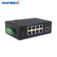 China 9 RJ45 Port Din Rail Mount Industrial Ethernet Switch 10/100Mbps 24V Unmanaged Outdoor for sale