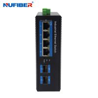 China Industrial POE SFP Ethernet Switch 4x10/100/1000M POE Port to 2x1000M SFP Port 48V for sale