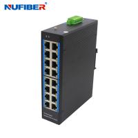 China IP40 Outdoor Industrial Ethernet Switch 16 Port 1000Mpbs Din Rail Mount for sale