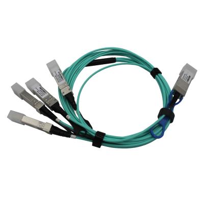 China 40G QSFP to 4x10G SFP+ 3m 40G QSFP+ to 4x10G SFP+ Active Optical Cable QSFP+ AOC for sale