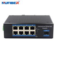 China Aluminum Case Gigabit Industrial Switch SFP to 8x10/100/1000Base-T RJ45 Din Rail 24V for sale