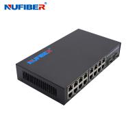 China Gigabit SFP Ethernet Switch 16 RJ45 Ports 2 SFP Slot Fiber Ethernet Switch DC12V for sale