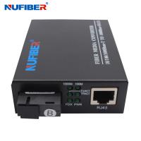 China Unamanged Gigabit Fiber Optical Media Converter 10/100/1000Mbps RJ45 to 1000Base SM 1310nm/1550nm 20km SC DC5V1A for sale