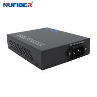 China 10/100/1000M Fiber Optical Media Converter Simplex SM 1310nm/1550nm AC220V Power Cable Internal Power Supply for sale