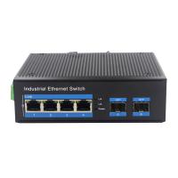 China OEM Industrial SFP Ethernet Switch 10/100/1000M RJ45 4 Port to 2 1000M SFP Slot Media Converter DC24V for sale