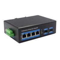 China OEM Industrial SFP Ethernet Switch 10/100/1000M RJ45 4 Port to 2 1000M SFP Slot Media Converter DC24V for sale