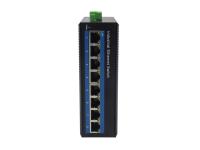 China OEM Industrial 10/100/1000Mbps 8 RJ45 Ports Converter Gigabit 8 UTP Ports Ethernet Switch Dual Power Supply for sale