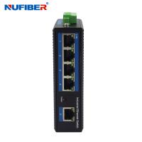 China Unmanaged Din Rail Mount 5*10/100/1000Mbps RJ45 Ports Industrial 5 UTP Port Converter for sale