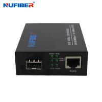 China Gigabit POE 15W SFP to RJ45 Optical Media Converter 100/1000Mbps SFP to UTP POE Media Converter for sale