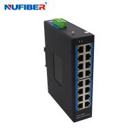 China Din Rail Mount Industrial Gigabit Ethernet Switch 16 10/100/1000Mbps RJ45 Ports Media Converter DC10~52V for sale