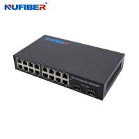 China OEM 16 UTP Ports Gigabit 2 SFP Ports 10/100/1000Base-T 16 Ports to 2*1.25G SFP Module Fiber Ethernet Switch for sale