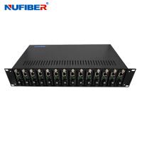 China Media Converter Chassis 14Slots 2U 19'' Chassis for 10/100M 10/100/1000M Standalone Media Converter DC5V12A for sale