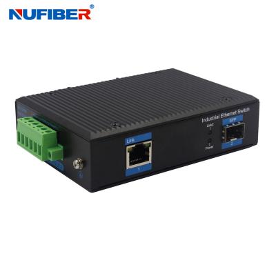 China Industrial Gigabit SFP Media Converter 10/100/1000M SFP Optic Media Converter DC12V for sale