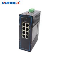 China Managed Industrial POE Ethernet Switch 8*10/100/1000Mbps UTP Port Din Rail Mount 48V POE Converter for sale