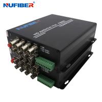 China 1080P TVI/CVI/AHD Fiber Video Converter 8CH Video Single Fiber Single Mode 1310nm/1550nm 20km FC Transmitter Receiver for sale