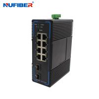 China Managed Industrial SFP Ethernet Switch 2*1000M SFP to 8*10/100/1000Mbps RJ45 Port SNMP Web Managed Converter for sale