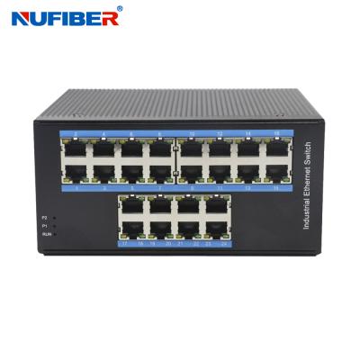 China Unmanaged Industrial 24*10/100/1000Mbps RJ45 Ports Gigabit 24 Ports Network Switch DC24V for sale