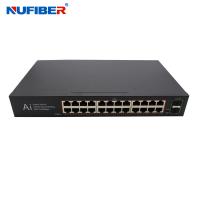 China Gigabit POE Switch 24*10/100/1000Mbps PoE port to 2*1000M SFP Slot IEEE803.2af/at Internal Power Supply for sale