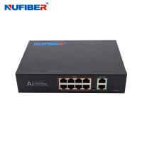 China Gigabit PoE Ethernet Switch 8*10/100/1000M PoE RJ45 port to 2*1000M Uplink Port DC52V Internal Power Supply for sale