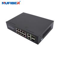 China Gigabit PoE SFP Ethernet Switch 8*10/100/1000Mbps 2*1000M Uplink Port 2*1.25G SFP Slot Fiber Ethernet Switch for sale