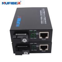 China Fiber Media Converter 10/100/1000Mbps Simplex Single Mode 1490/1550nm 80km SC Gigabit Optical Media Convertrer for sale