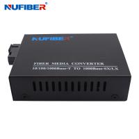 China Fiber Media Converter 10/100/1000Mbps Simplex Single Mode 1490/1550nm 80km SC Gigabit Optical Media Convertrer for sale