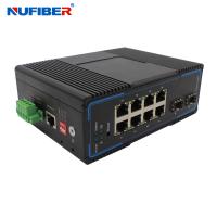 China FCC Managed 8 Port Switch With 2 Sfp DIN Rail Mount Support Link Monitoring for sale