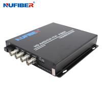 China NF-4V1D-T/R-F20-1080P Fiber Video Converter 1080P 4CH BNC to Fiber Transmitter Receiver FO to Coaxial Extender for sale