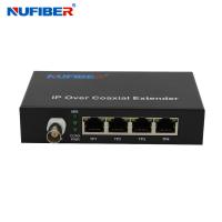 China NF-1804T 10 / 100m 4 IP Over Coaxial Extender 4 UTP To BNC Converter 2km Power Supply 12V for sale