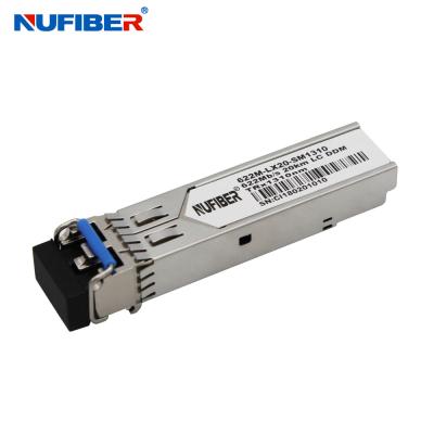 China 80km 622Mb/s SFP Transceiver singlemode single fiber 1490nm/1550nm LC DDM for sale