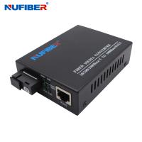 China 10/100/1000M Simplex Single Mode 1310nm / 1550nm SC 20KM Gigabit Media Converter for sale