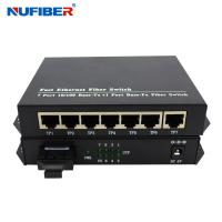 China 7 RJ45 +1 fiber port SC/FC/ST Optional TX To FX Fiber Ethernet Switch Store Switching Mechanism Iron Case for sale