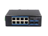 China 10/100/1000Mbps Unmanaged Industrial SFP Ethernet Switch Gigabit 2 SFP to 8 RJ45 Ethernet Switch SC/FC/ST/LC/SFP Port Din Rail Mount DC24V for sale