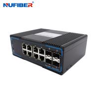 China NF648GM-SFP Mount Managed Industrial SFP Switch 4x1000M To 8x10/100/1000M Aluminium Alloy Din Rail for sale