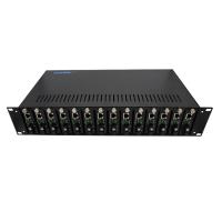China High-Performance 2U Fiber Media Converter Rack Mount Chassis with 14 Slots and Backup Power for sale